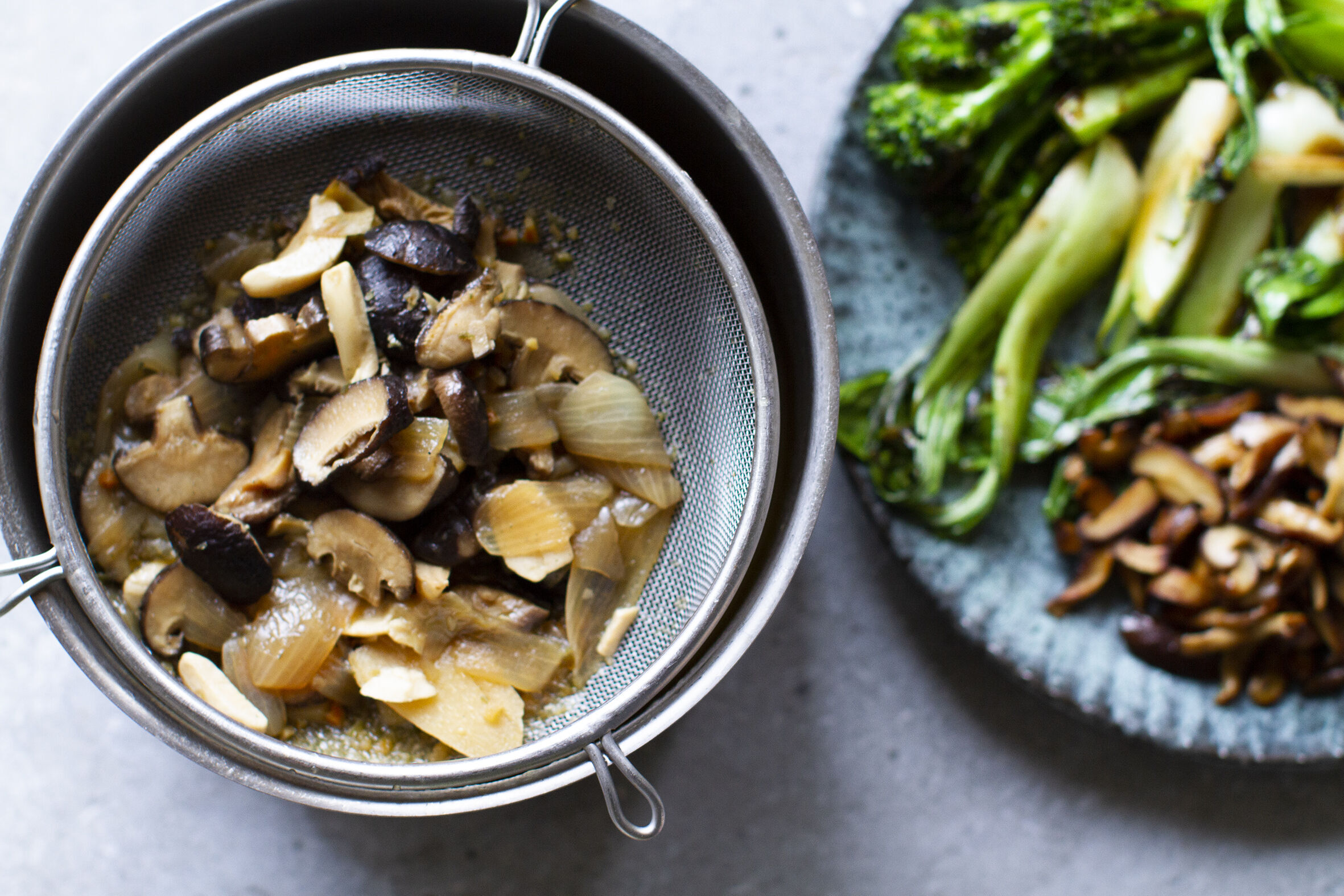 Feel-good ramen soup with bok choy, bimi and shiitake mushrooms ...